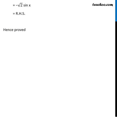 ex 3 3 11 prove that cos 3pi 4 x cos 3pi 4 x