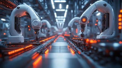 Futuristic Aipowered Smart Factories With Fully Autonomous Production Lines Factories Where