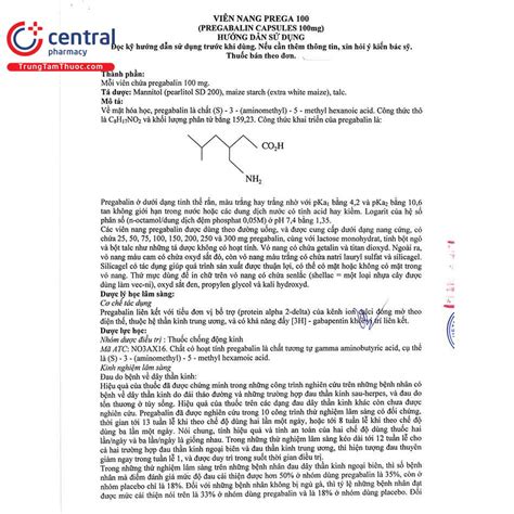 [chÍnh HÃng] Thuốc Prega 100 điều Trị đau Dây Thần Kinh Hiệu Quả