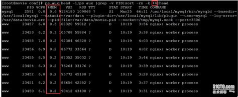 Linux查看占用内存cpu最高的进程情况51cto博客linux查看进程占用内存情况