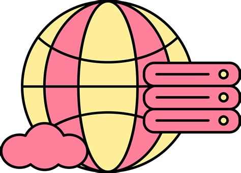 Pink And Yellow Global Server Icon Or Symbol 24973677 Vector Art At Vecteezy