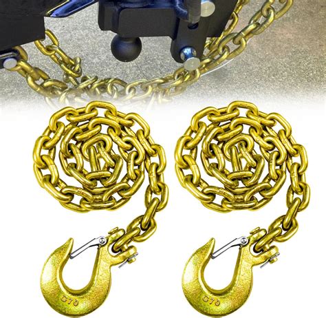 Fithoist G80 Trailer Safety Chain 39 Inch Tow Chain With 38 Clevis