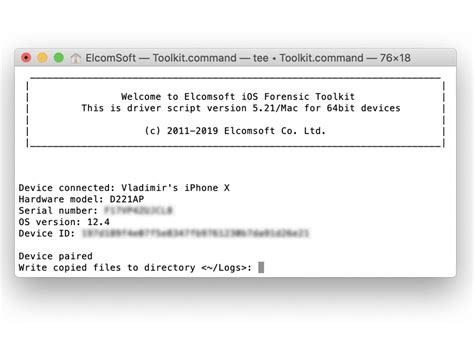 Elcomsoft IOS Forensic Toolkit SUMURI