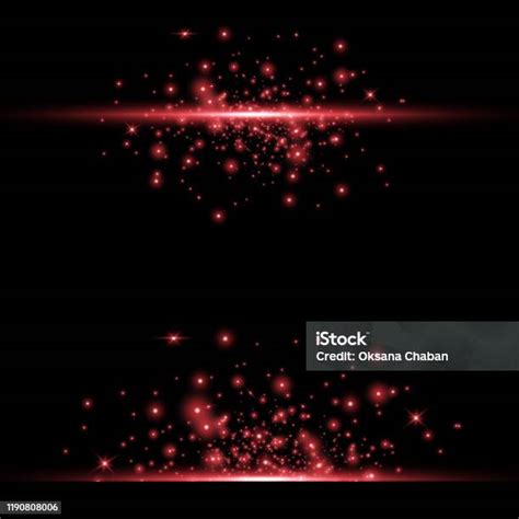 네온 레이저 빛 빛의 벡터 세트 수평 빛나는 선 플래시 효과를 투명하게 합니다 텍스트 광고 및 제목에 대한 장식 다채로운 하이라이트 디자인 세부 사항 별에 대한 스톡 벡터