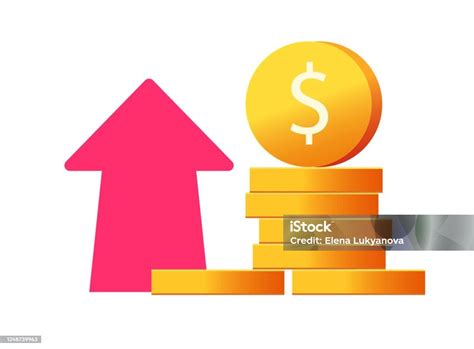 돈 이익 성장 벡터 아이콘 또는 경제 현금 투자 그래프 평면 기호 흰색에 고립 된 혜택 경제 인플레이션 가치의 개념 예산 부스트 또는 금융 수익 이자 0명에 대한 스톡 벡터