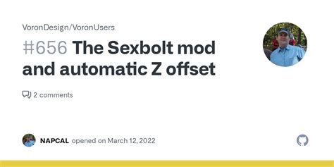 The Sexbolt Mod And Automatic Z Offset Issue VoronDesign VoronUsers GitHub