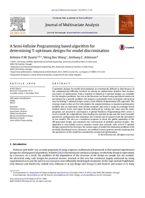 Pdf Optimal Experimental Design For Model Selection A Partial Review