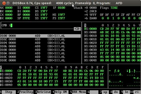 Tech Support 8086 Assembly Debugging With AFD Advance Full Screen