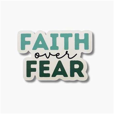 Faith Over Fear Vinyl Sticker Fear God Sticker Faith Over Fear