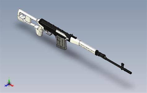 德拉古诺夫狙击步枪（s V D） D Step 模型图纸免费下载 懒石网