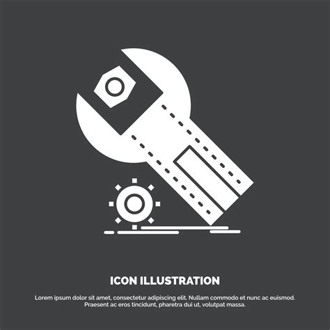 Settings App Installation Maintenance Service Icon Glyph Vector Symbol For Ui And Ux