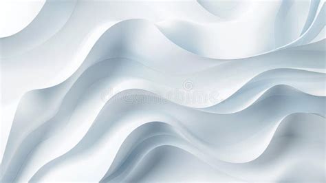 White Abstract Background With Smooth Lines And Waves 3d Render Illustration Stock Illustration