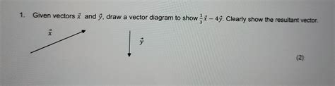 Solved Given Vectors X And Y Draw A Vector Diagram To Chegg Com