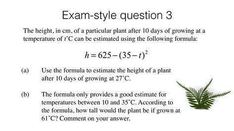 a2a substituting numerical values into formulae and expressions