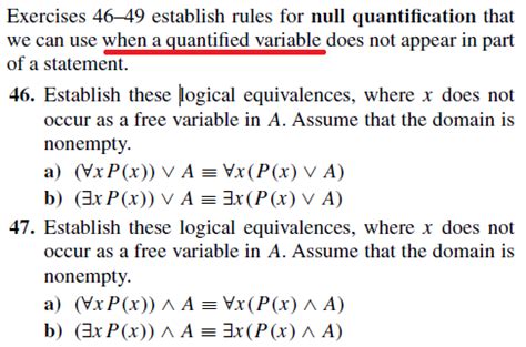 Logic Confusion In Null Quantification Mathematics Stack Exchange