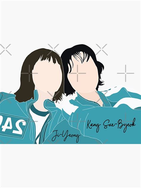 Squid Game Player And Kang Sae Byeok Ji Yeong Sticker