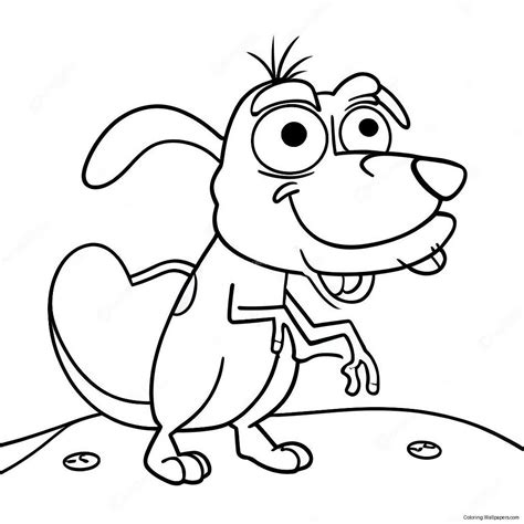 Courage The Cowardly Dog Coloring Pages Printable