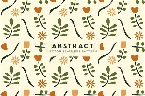 Premium Vector Floral Simple Abstract Seamless Repeat Vector Pattern