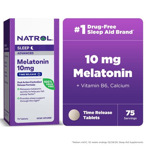 Natrol Melatonin Advanced Sleep Aid Time Release Tablets Drug Free