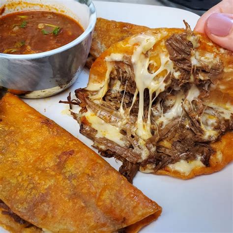 Beef Birria Quesa Tacos With Consomme La Saucy Kitchen