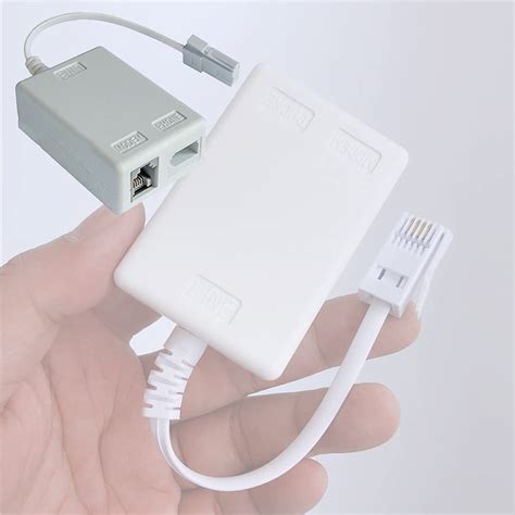 2pcs Broadband Internet Microfilter Splitter Adsl Splitter For Bt Uk