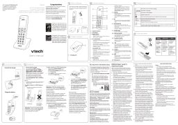 VTech DECT 6 0 Accessory Handset VTech Models User Manual User S Manual Installation And