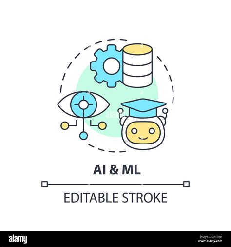 2d Ai And Ml Concept Linear Icon Stock Vector Image And Art Alamy
