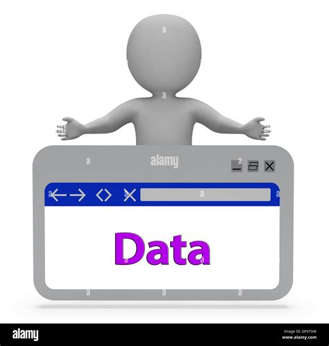data webpage indicating browsing bytes and information 3d rendering