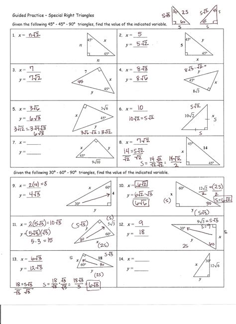 Worksheet Right Triangle Trigonometry Worksheet Problem Db Excel
