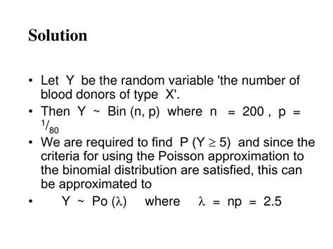 Ppt Poisson Approximation To A Binomial Distribution Powerpoint Presentation Id 517060