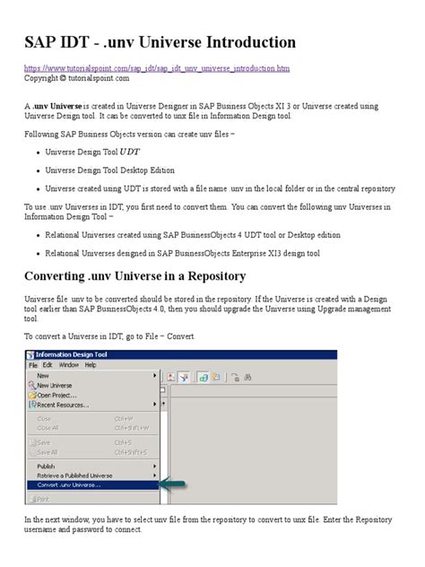 014 sap idt unv universe introduction pdf information retrieval
