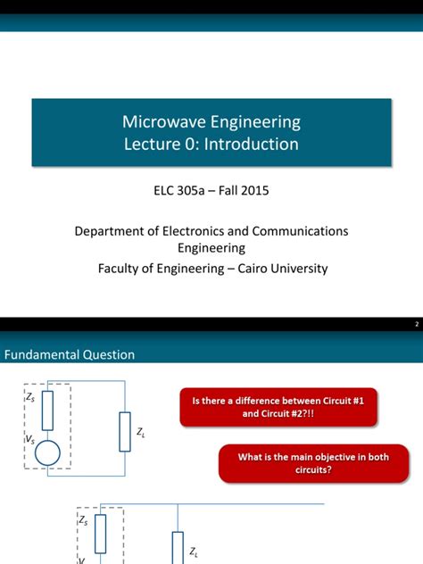 Microwave Engineering Lecture 0 Introduction Pdf Radio Spectrum Transmission Line