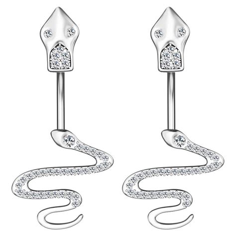 Set 2 Piercing Uri Pentru Buric Cozevdnt Inox Argintiu Emagro