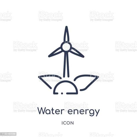 생태 개요 컬렉션에서 선형 물 에너지 아이콘입니다 얇은 라인 물 에너지 벡터 흰색 배경에 고립입니다 물 에너지 유행 그림 0명에 대한 스톡 벡터 아트 및 기타 이미지