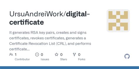 GitHub UrsuAndreiWork Digital Certificate It Generates RSA Key Pairs Creates And Signs