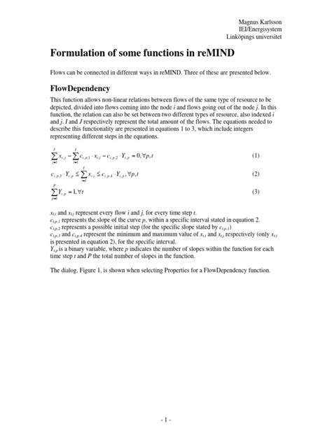 Formulation Of Some Functions In Remind Pdf Function Mathematics
