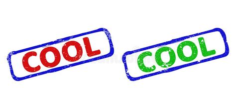 Cool Bicolor Rough Rectangular Stamp Seals With Unclean Styles Stock Illustration Illustration