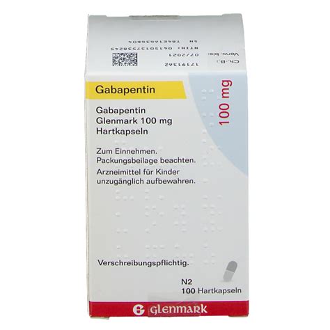Gabapentin Glenmark 100 Mg 100 St Mit Dem E Rezept Kaufen Shop Apotheke