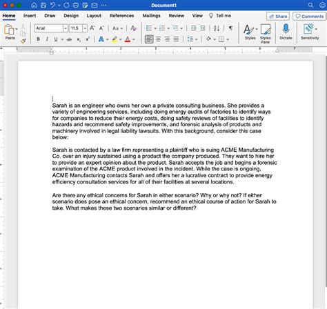 Solved Document Home Insert Draw Design Layout References Chegg