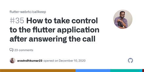 how to take control to the flutter application after answering the call