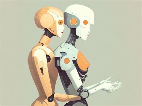 Premium Ai Image A Drawing Of A Robot And A Woman With The Word Robot