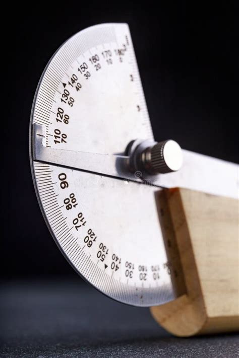 Metal Protractor For Measuring In Carpentry Minor Work In A Home