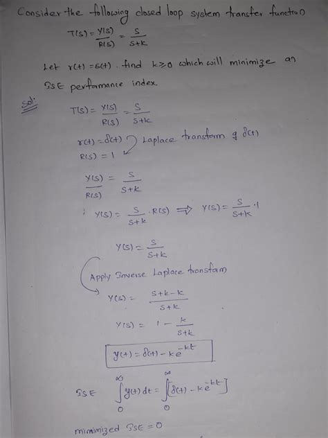 [solved] consider the following closed loop system transfer function