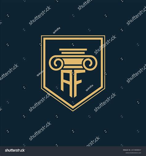 Af Initials Law Firm Logo Lawyer Stock Vector Royalty Free 2474898837