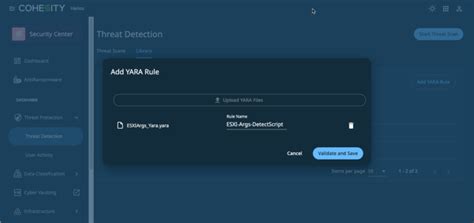 yara rules cohesity datahawk