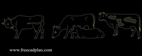 Vaca Dwg Bloque Cad En Autocad Free Cad Plan