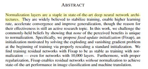 Archived Post Fixup Initialization Residual Learning Without