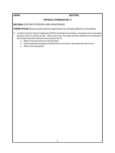 24 25q4phys2problem Set 3 Electric Potential Capacitance Pdf