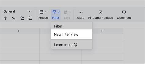 Use Filter View In Sheets