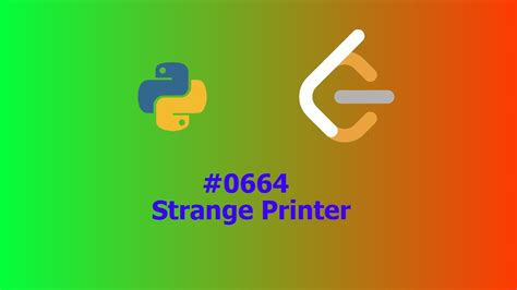 No Sound Leetcode 664 Strange Printer Youtube